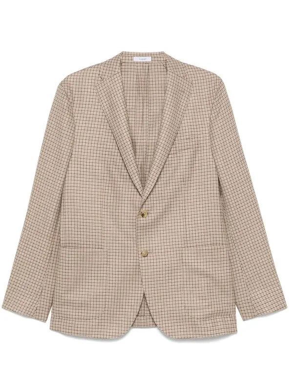 Boglioli Checked Blazer - Brown