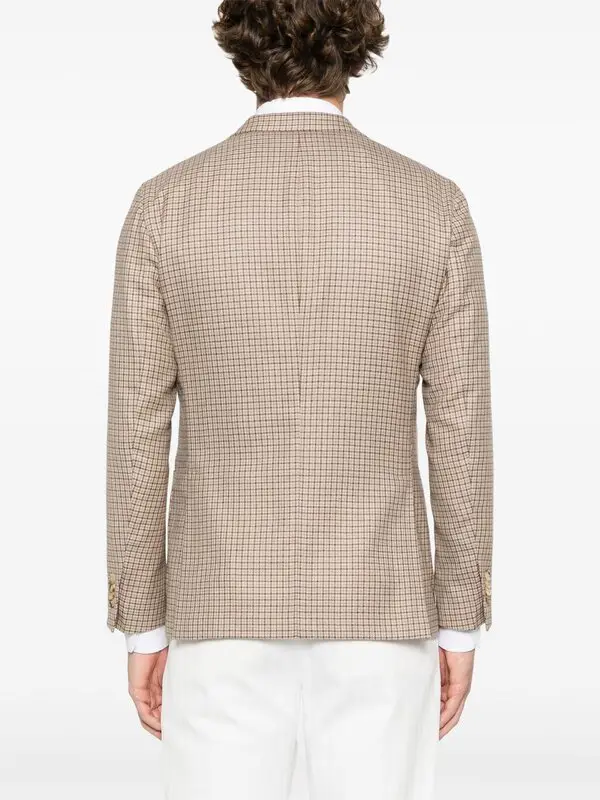 Boglioli Checked Blazer - Brown