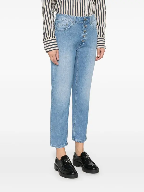 DONDUP Light Wash Straight Leg Jeans - Blue