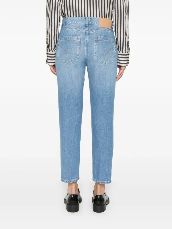 DONDUP Light Wash Straight Leg Jeans - Blue