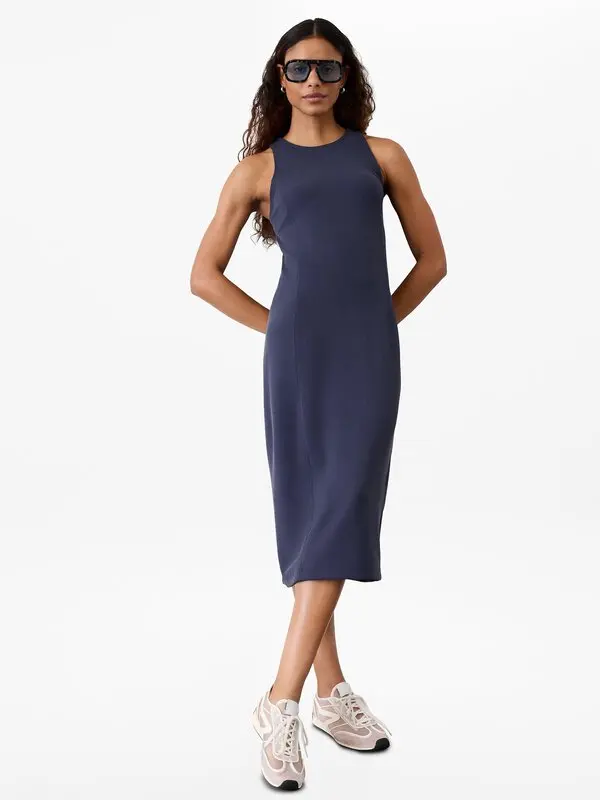 Athleta Seasoft Rib Midi Tank Dress