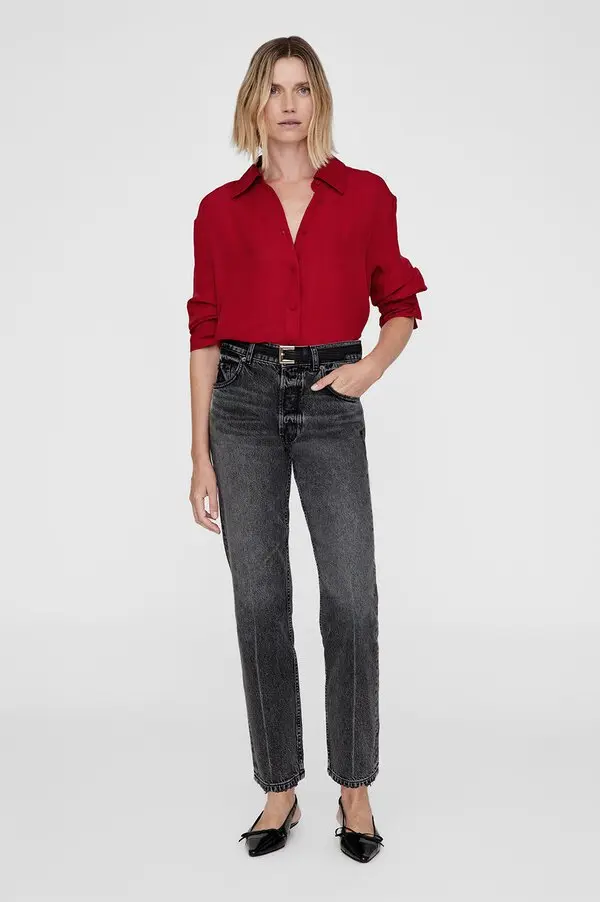 ANINE BING Bridget Shirt - Red