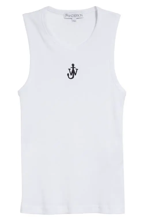 JW Anderson Anchor Logo Embroidered Tank - White