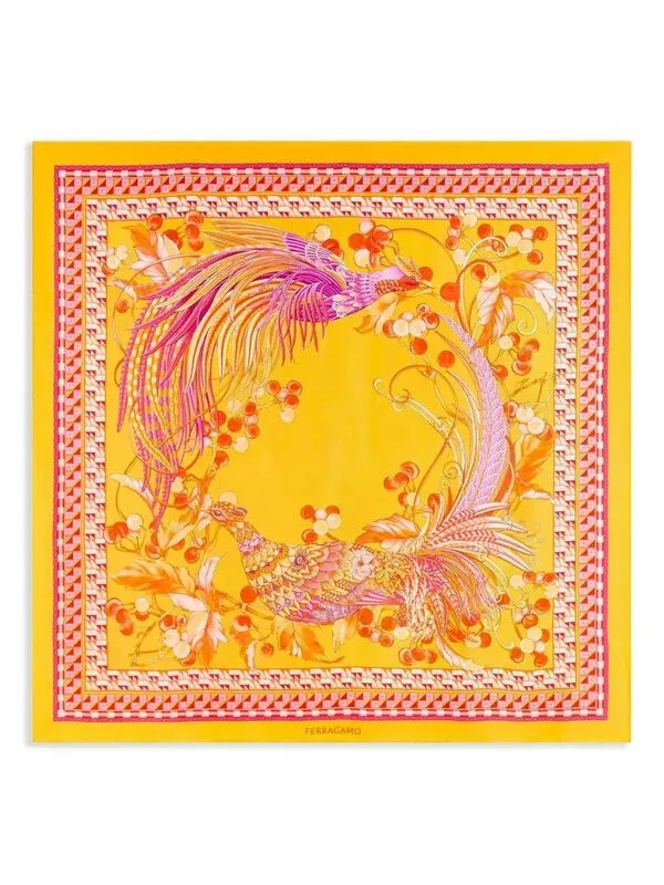 FERRAGAMO Animal-print Silk Scarf - Pink