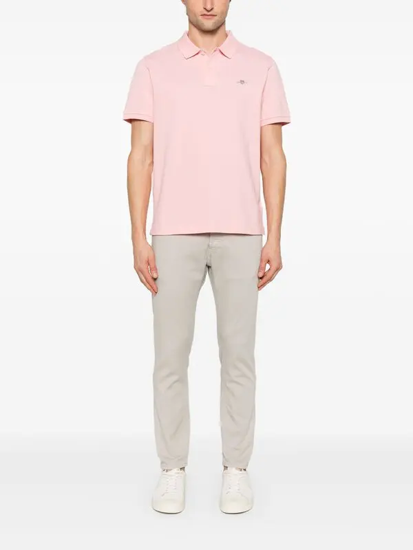Gant Shield-motif Short-sleeve Polo Shirt - Pink