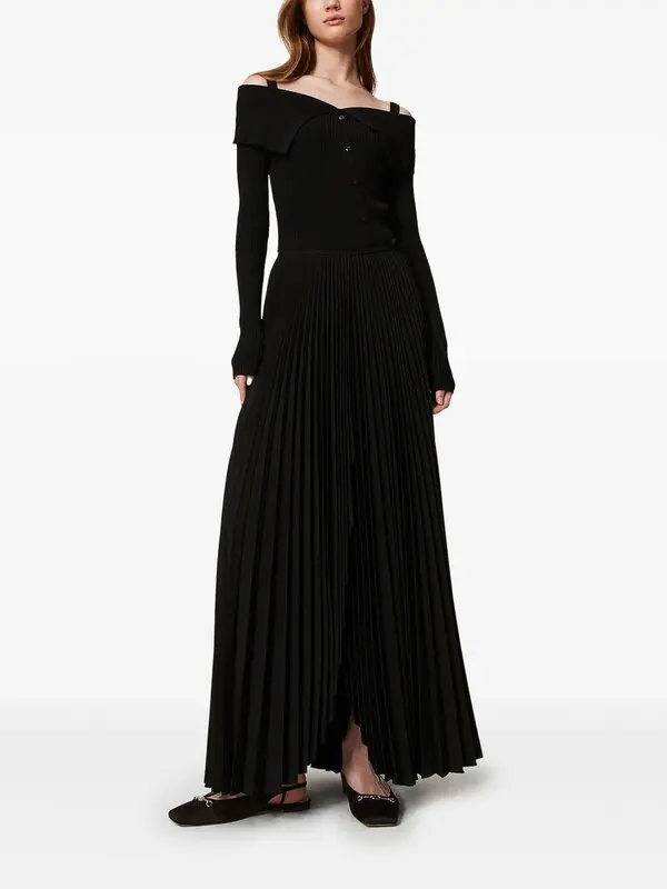 TWINSET Crêpe De Chine Pleated Skirt