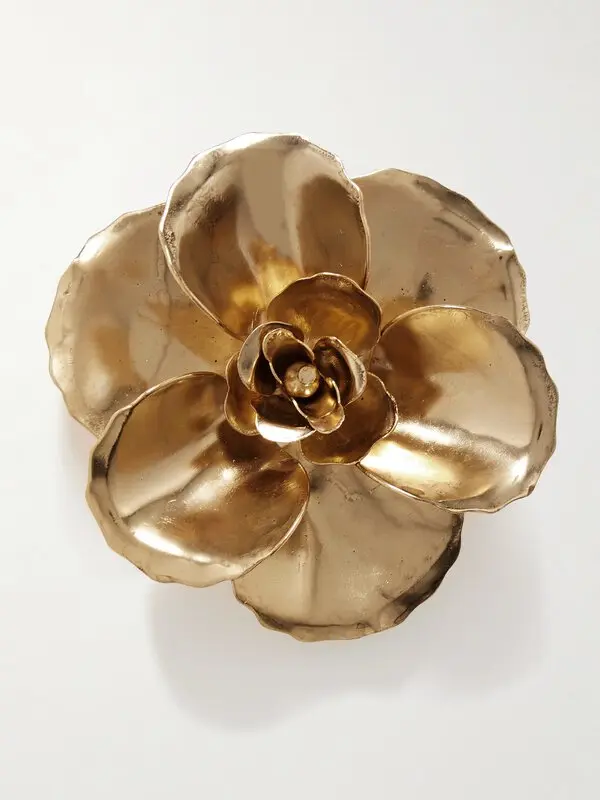 JENNIFER BEHR Plated Gladiolus Brooch - Gold