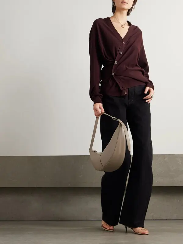 LEMAIRE Twisted Convertible Wool-blend Cardigan