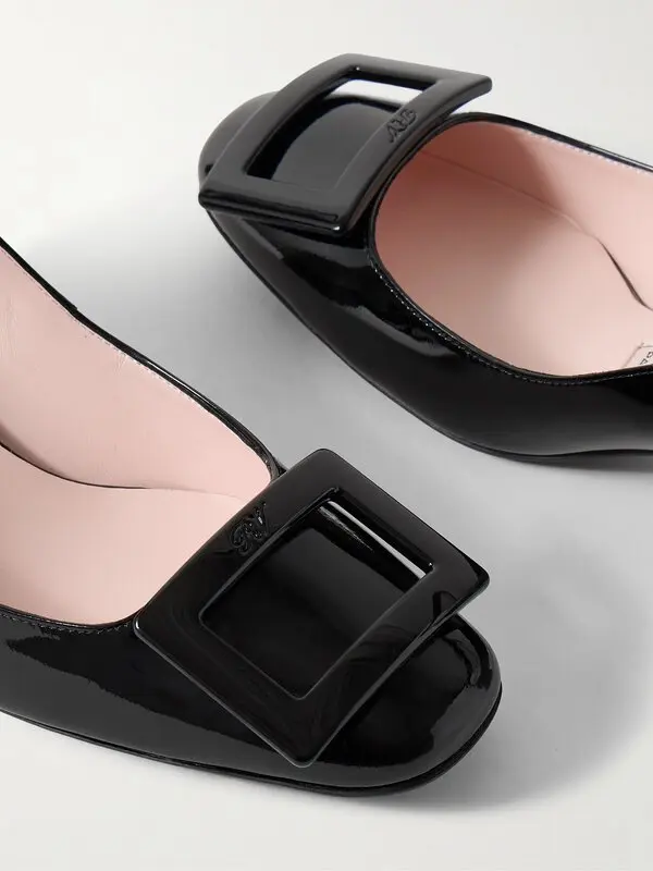ROGER VIVIER 45 Buckled Patent-leather Pumps