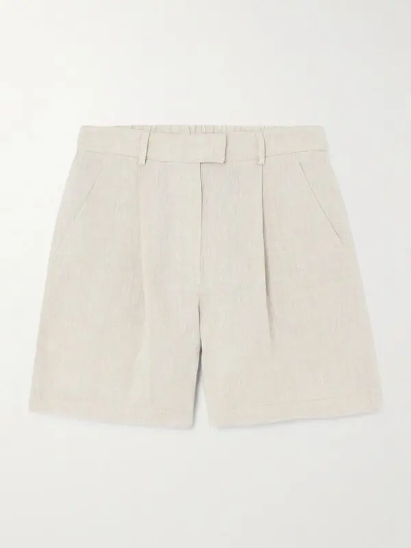 Brunello Cucinelli Pleated Linen Shorts