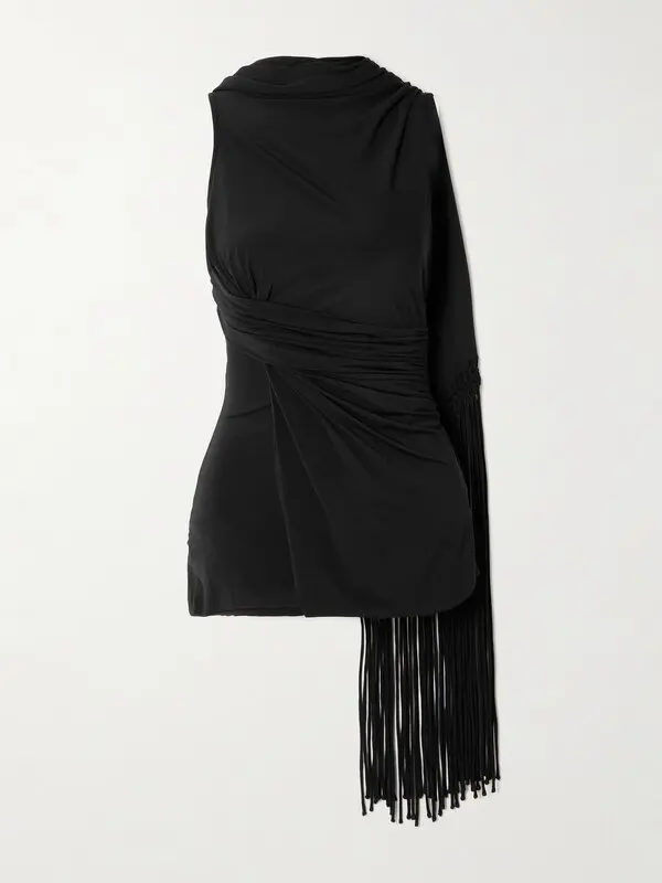 Faithfull The Brand Laon Macramé-trimmed Draped Top