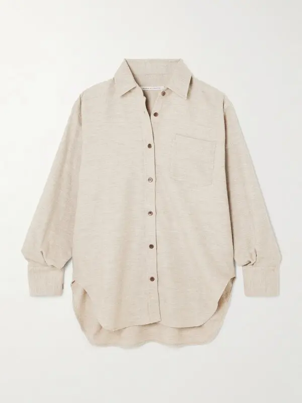 Maria Mcmanus Oversized Cotton And Wool-blend Flannel Shirt