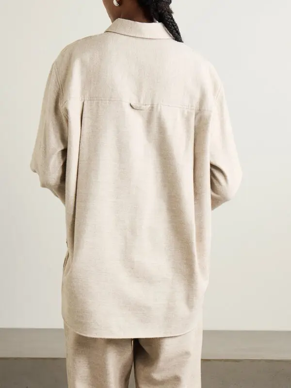 Maria Mcmanus Oversized Cotton And Wool-blend Flannel Shirt