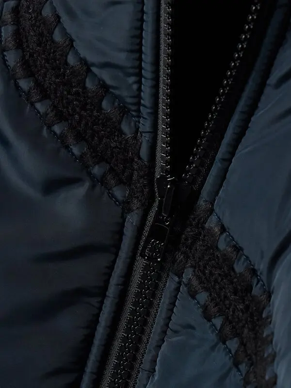 Sea Averie Crochet-trimmed Shell Bomber Jacket