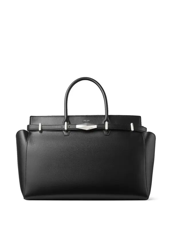 JIMMY CHOO Diamond Belted Tote Bag - Black