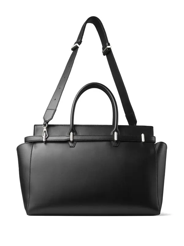 JIMMY CHOO Diamond Belted Tote Bag - Black