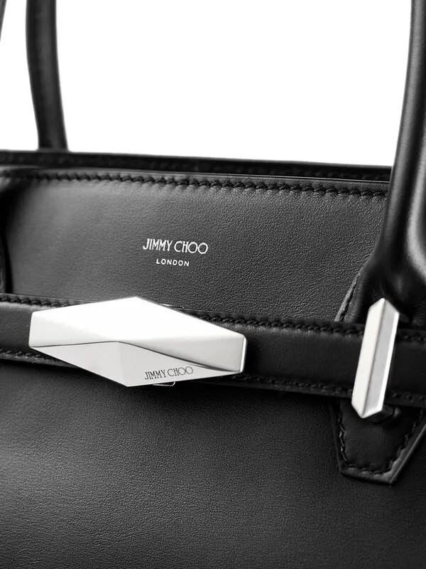 JIMMY CHOO Diamond Belted Tote Bag - Black