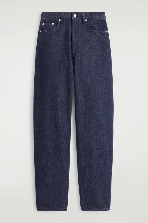 Cos Bay Barrel-leg Jeans - Dark Blue