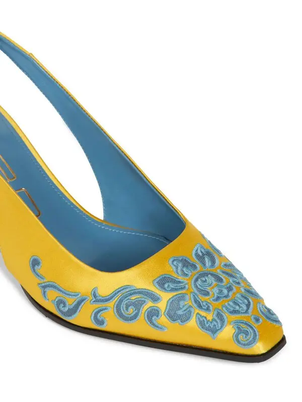 Etro Embroidered Slingback Pumps