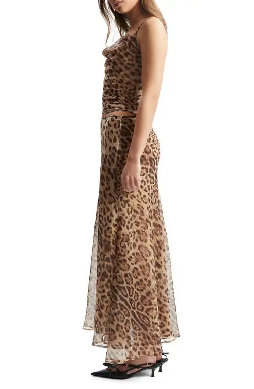 Bardot Monroe Cowl Neck Camisole - Brown Leopard