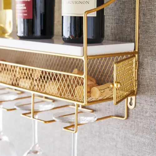 TWINE Wall Mounted Wine Rack & Cork Storage