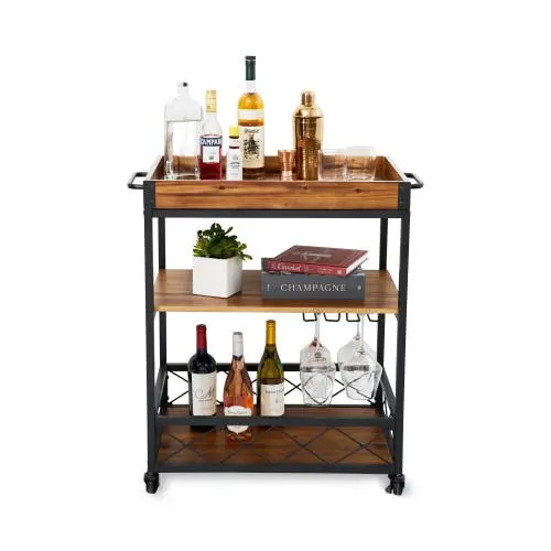 TWINE Modern Manor Bar Cart