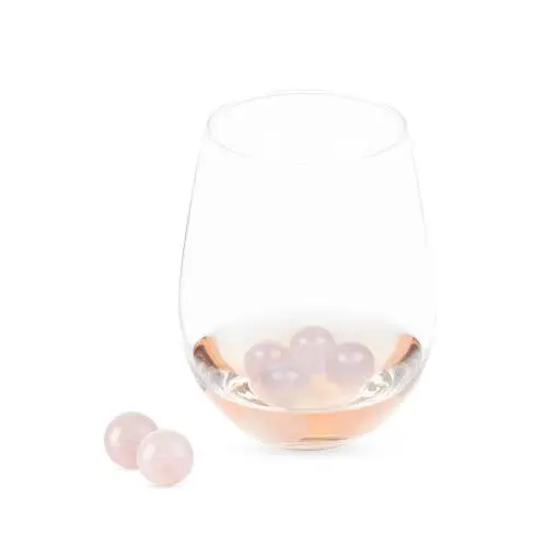 TWINE Rose Quartz Wine Gems Set Of 6 - Pink