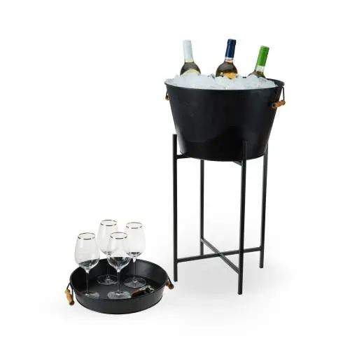 TWINE Beverage Tub With Stand & Tray
