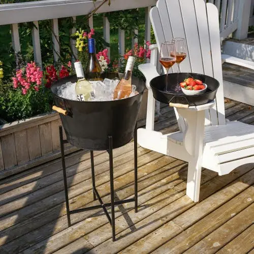 TWINE Beverage Tub With Stand & Tray