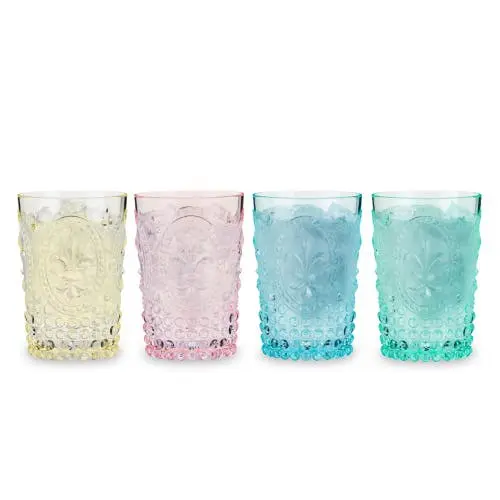 TWINE Shatterproof Acrylic Embossed Tumblers - Assorted