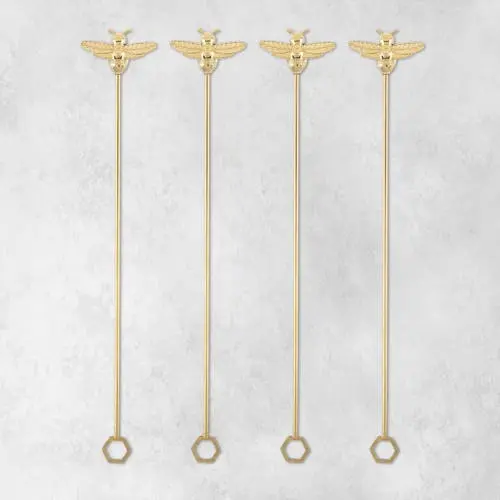 TWINE Bumble Bee Stir Sticks Set Of 4