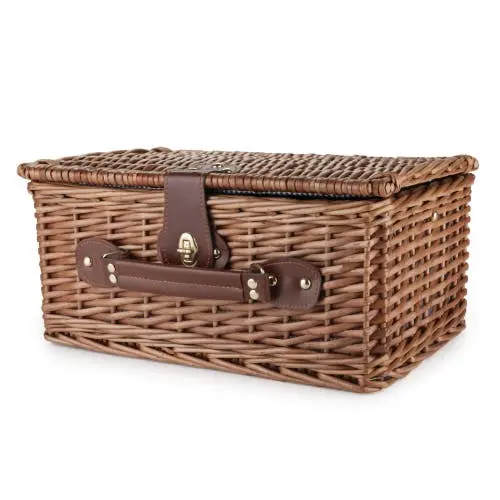 TWINE Newport Wicker Picnic Basket Set