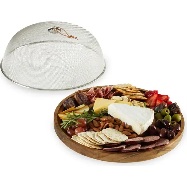 TWINE Modern Manor Cheese Board With Dome - Brown