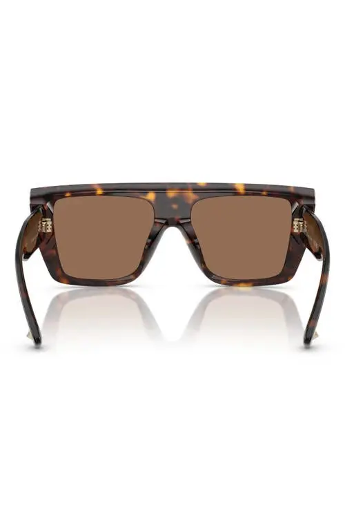 JIMMY CHOO 52mm Rectangular Sunglasses - Havana Brown