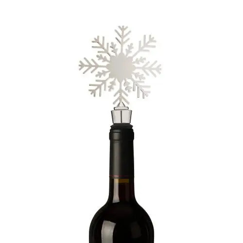 TWINE Holiday Snowflake Bottle Stopper