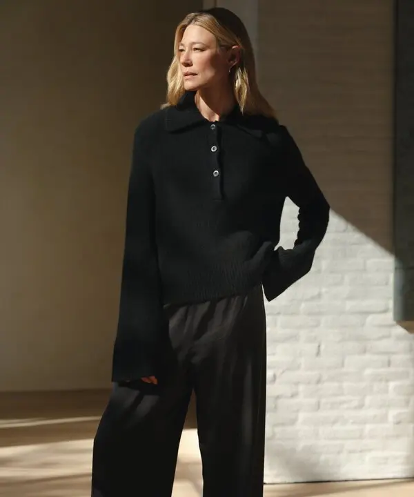 Jenni Kayne Cashmere Stevie Polo - Black