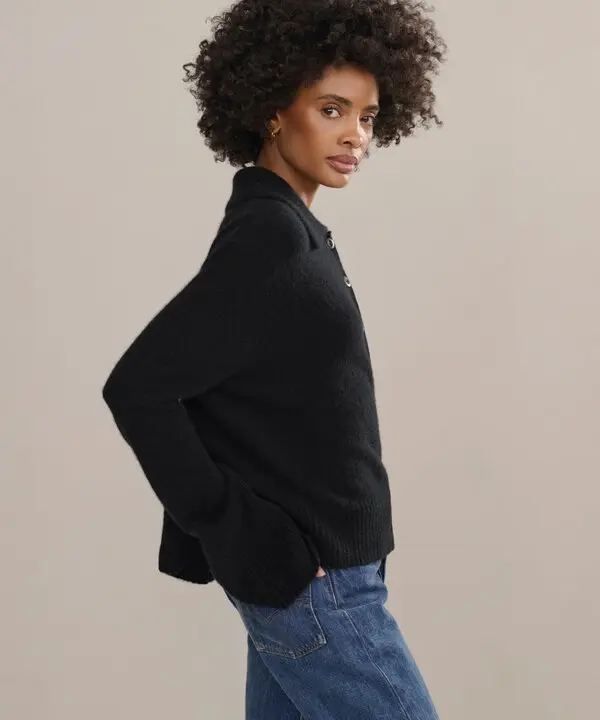 Jenni Kayne Cashmere Stevie Polo - Black