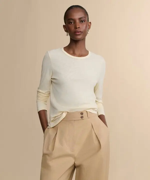Jenni Kayne Long-sleeve Slim T-shirt - White