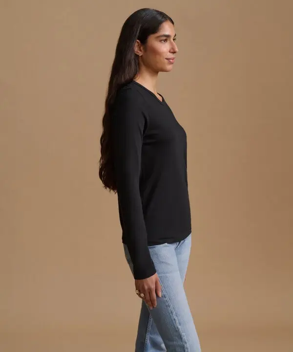 Jenni Kayne Long-sleeve Slim T-shirt - Black
