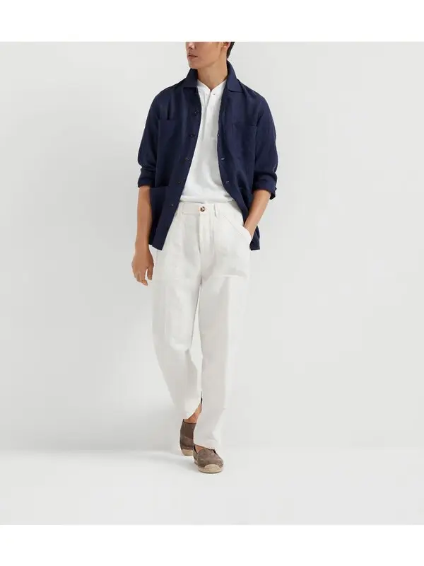 Brunello Cucinelli Linen Shirt - Blue