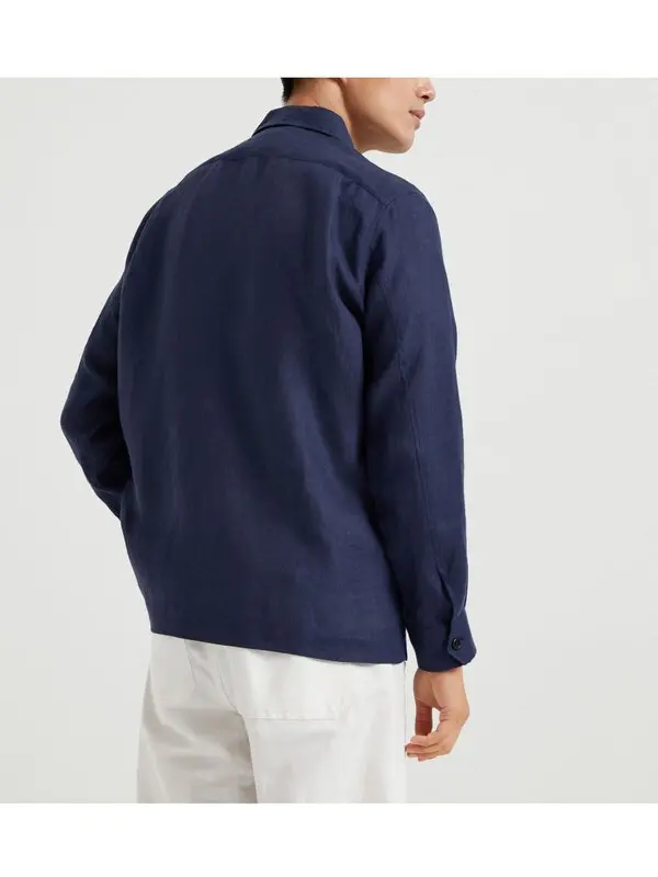 Brunello Cucinelli Linen Shirt - Blue