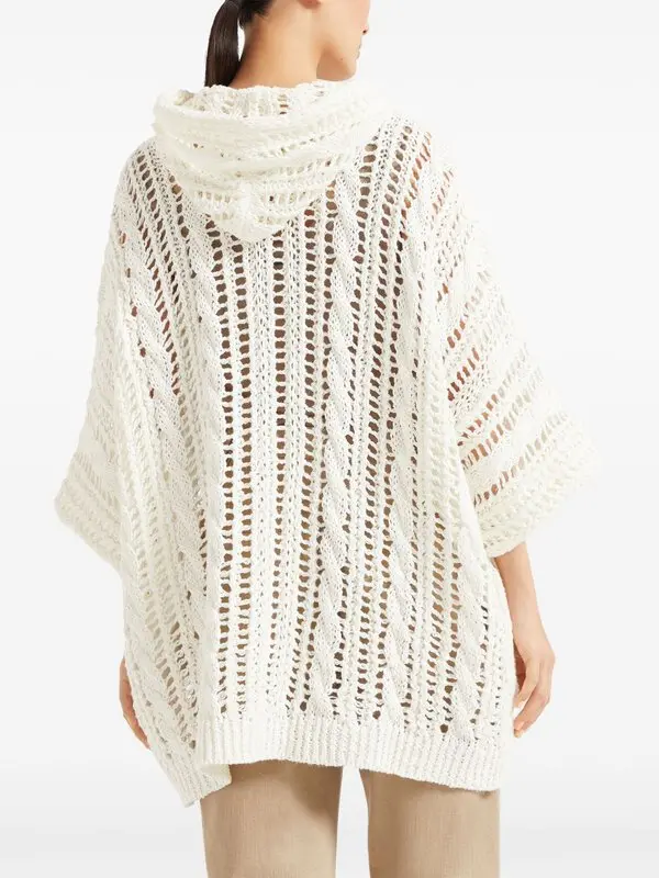 Brunello Cucinelli Cable-knit Cardigan - White