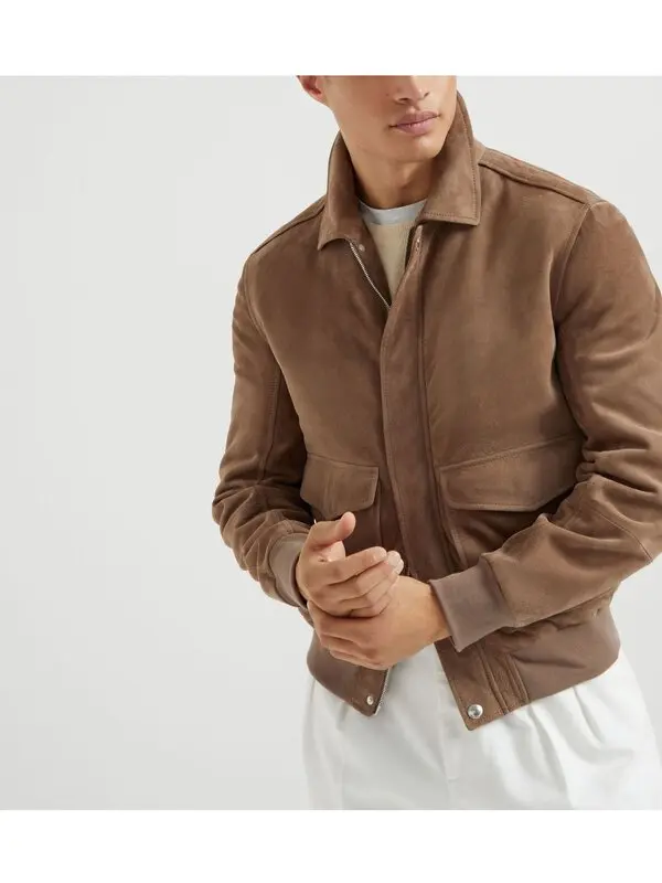 Brunello Cucinelli Aviator Jacket - Brown