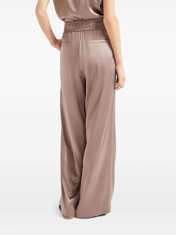 Brunello Cucinelli Silk-satin Trousers - Neutrals