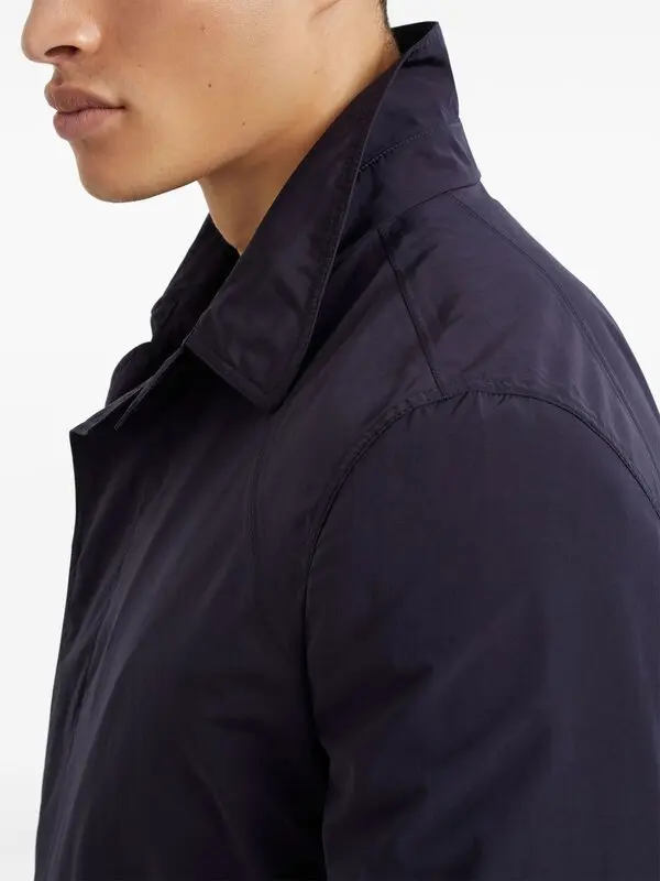 Brunello Cucinelli Single-breasted Trenchcoat - Blue