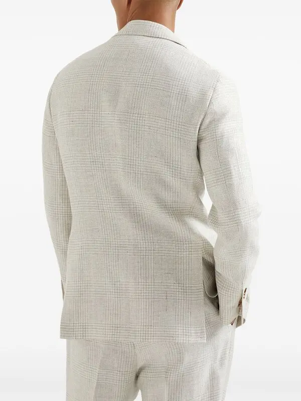 Brunello Cucinelli Checked-pattern Blazer - Neutrals