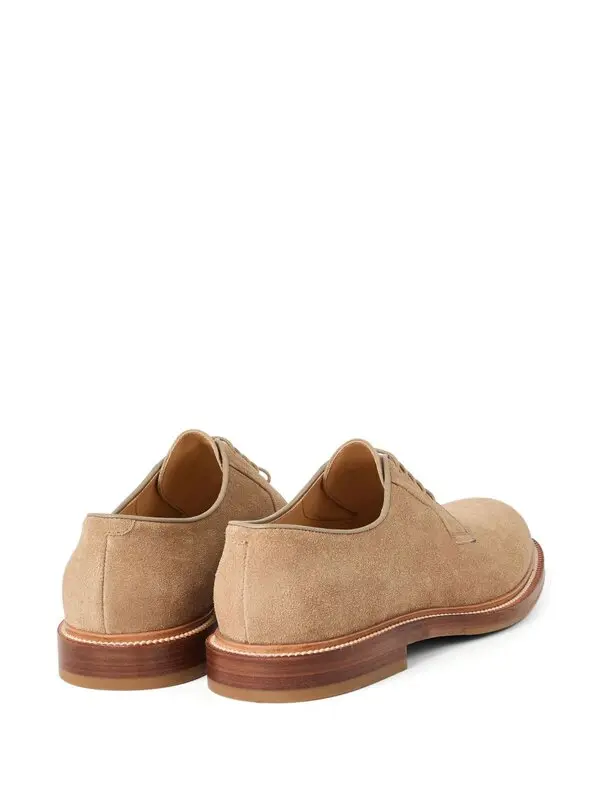 Brunello Cucinelli Suede Derby Shoes - Brown
