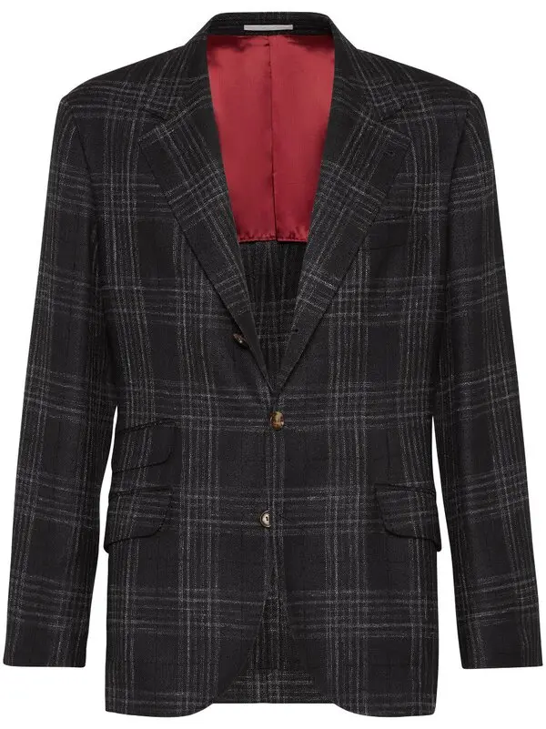 Brunello Cucinelli Tartan Check Blazer