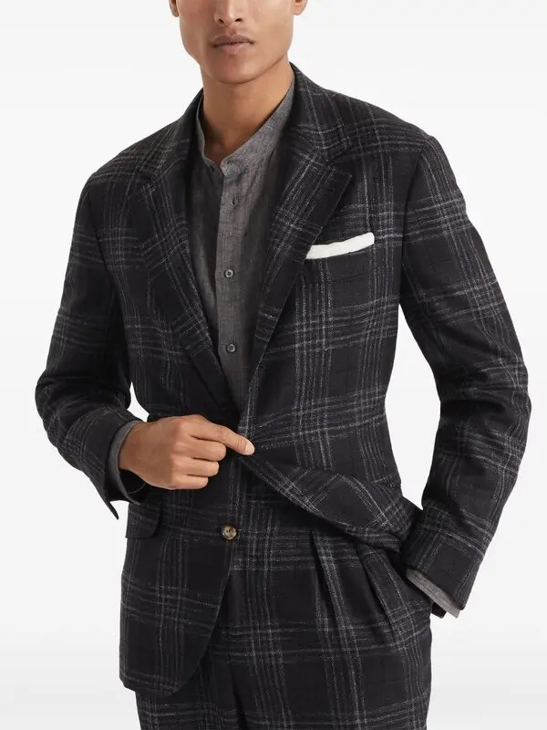 Brunello Cucinelli Tartan Check Blazer