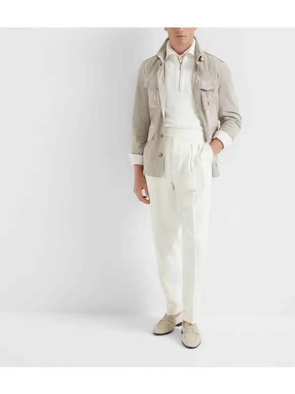 Brunello Cucinelli Twill Tailored Trousers - Neutrals